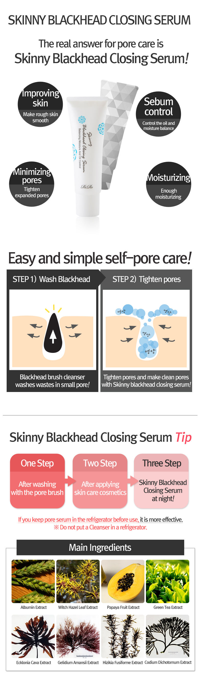 RiRe Skinny Blackhead Closing Serum, 40ml