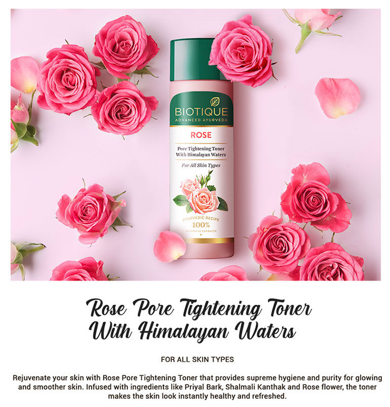 Buy Biotique Advanced Organics Bio Rose Pore Tightening Toner With ...