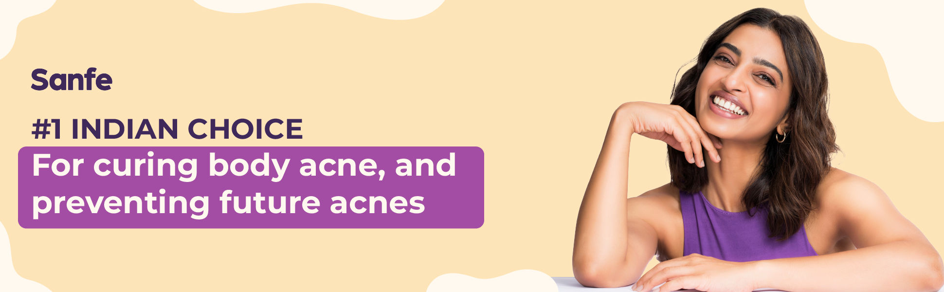 Sanfe Back & Bum Acne Clearing Lotion with Shea Butter & Peach extracts ...