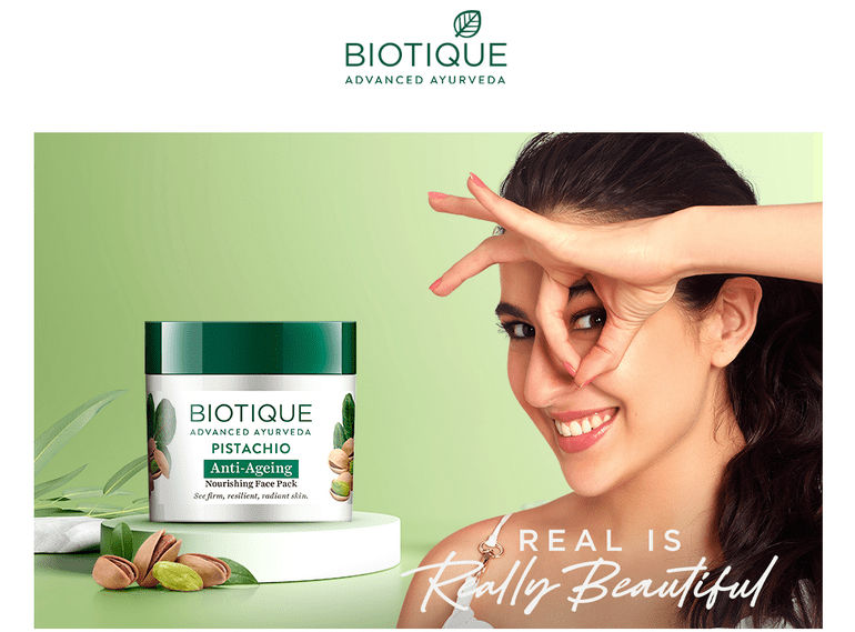 Biotique Pistachio Anti-Ageing Nourishing Face Pack 50gm Jar