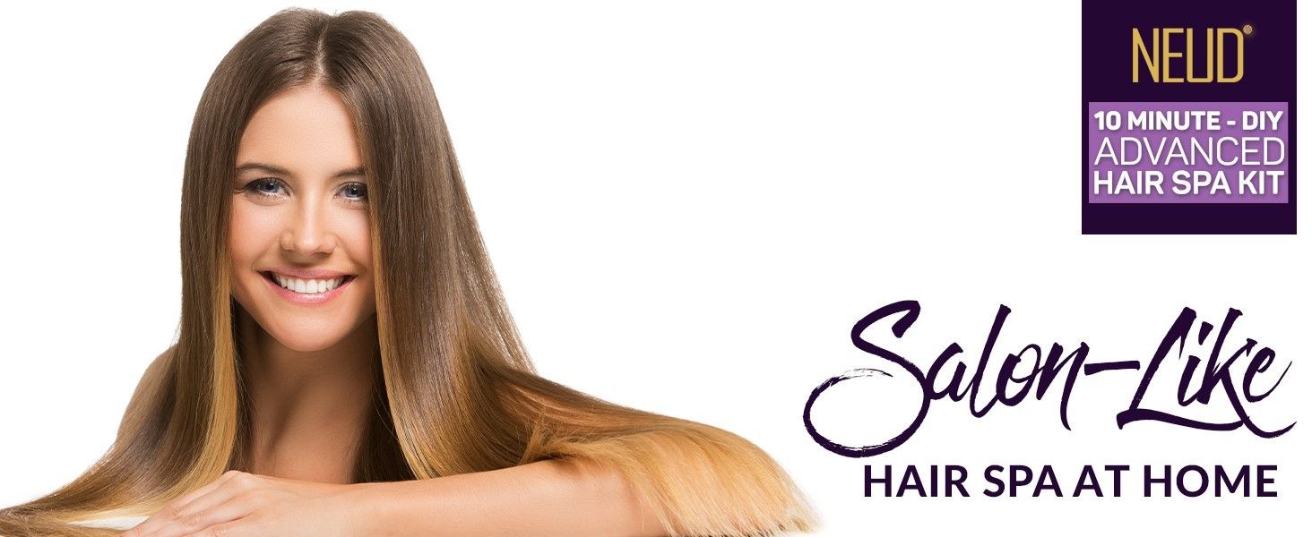 NEUD 4-Step DIY Advanced Hair Spa Kit for Salon-Like Silky Bounce at ...