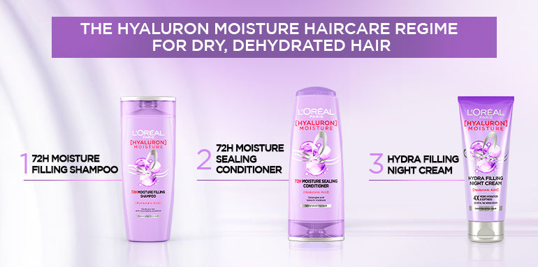 L'Oreal Paris Hyaluron Moisture 72H Moisture Filling Shampoo | With Hyaluronic Acid | For Dry ...