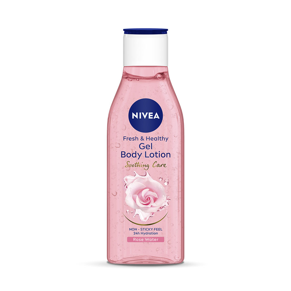 NIVEA Rose Water Gel Body lotion, Soothing Care for 24H hydration, Non ...