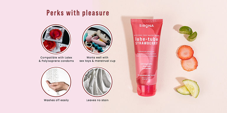 Sirona Glycerine Free Natural Strawberry Lubricant Gel For Men And Women