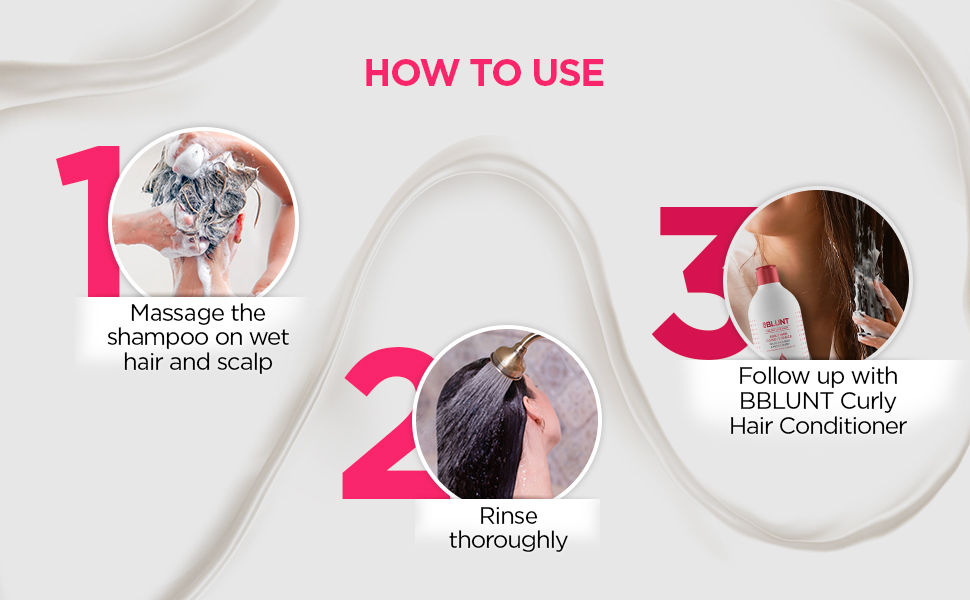 BBLUNT Curly Hair Shampoo with Coconut Water & Jojoba Oil - 300 ml