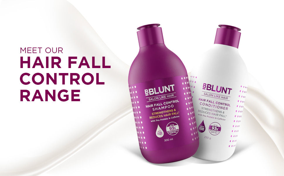 BBLUNT Hair Fall Control Shampoo with Pea Protein & Caffeine for ...