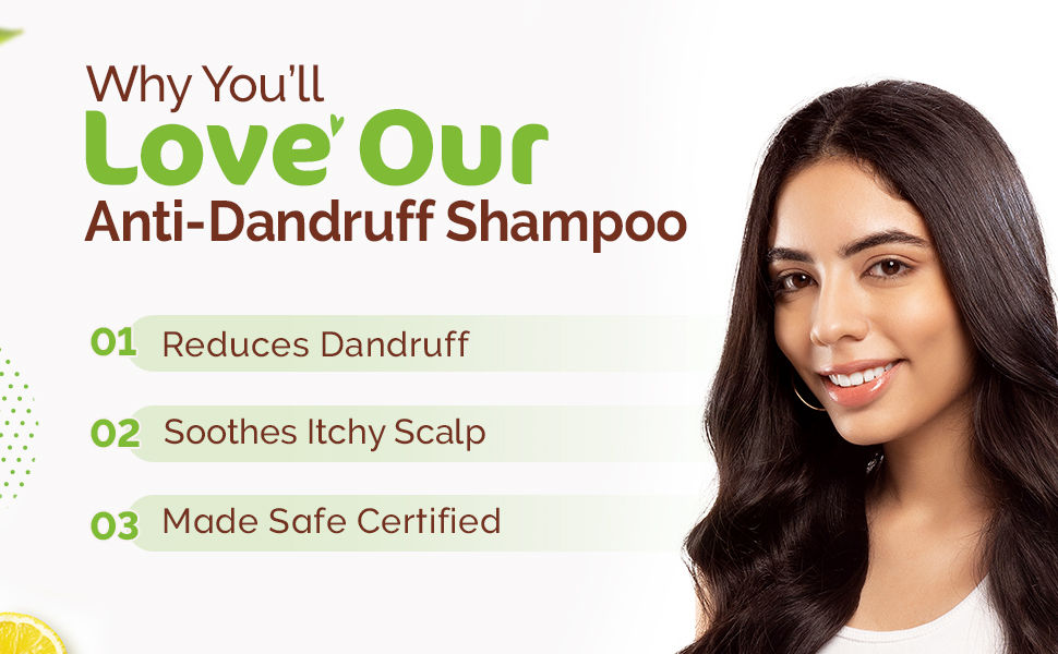 Mamaearth Lemon Anti-Dandruff Shampoo with Lemon & Ginger for Itchy ...