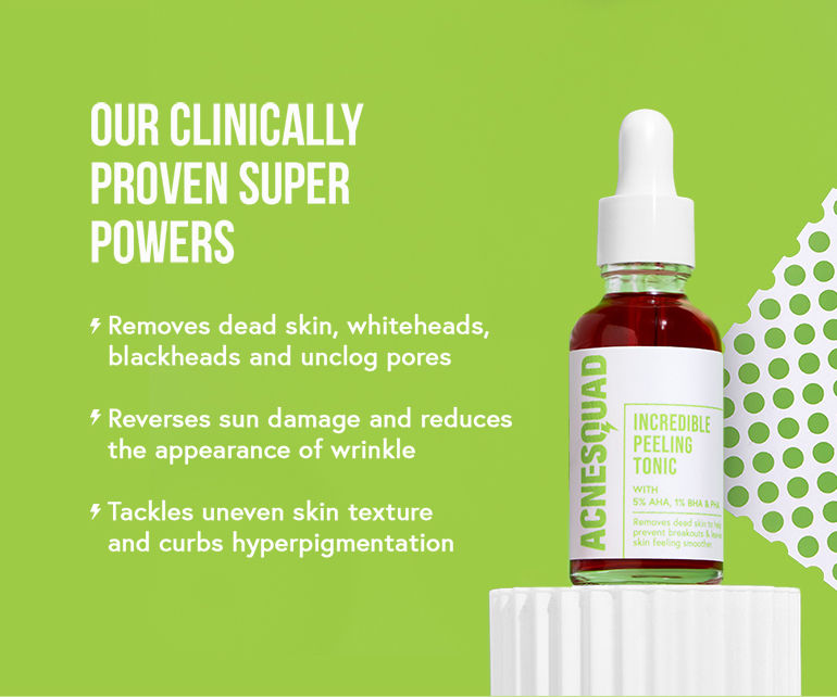 Acne Squad ASQ Incredible Peeling Tonic With 5% AHA & 1% BHA & PHA