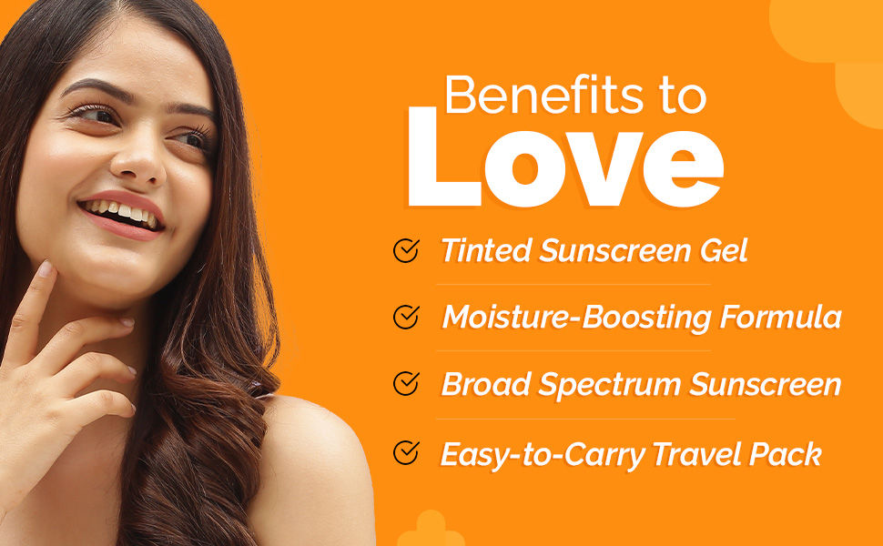 The Derma Co. 1% Hyaluronic Tinted Sunscreen SPF 60 Gel, PA++++, No ...