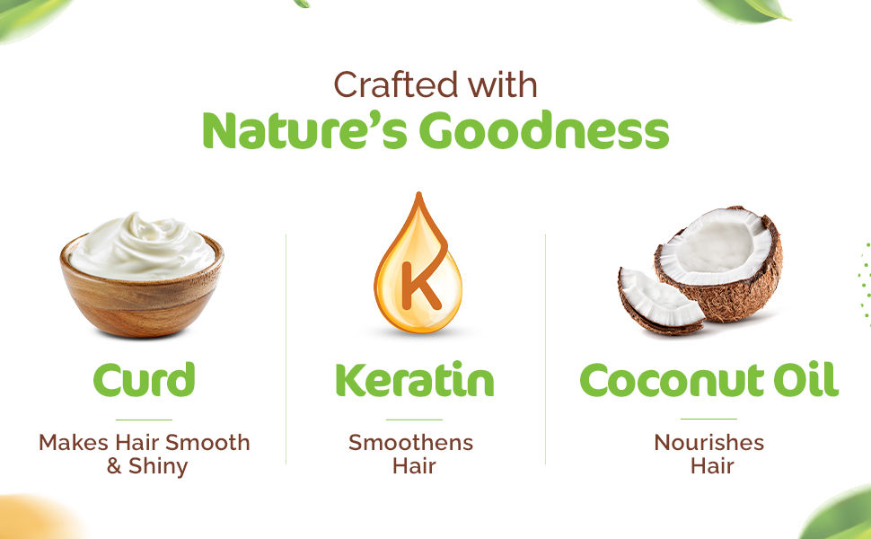 Mamaearth Curd Smoothening Conditioner with Curd & Keratin for Smooth ...