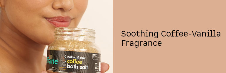 mCaffeine Coffee Epsom Bath Salt with Soothing Coffee-Vanilla Fragrance ...