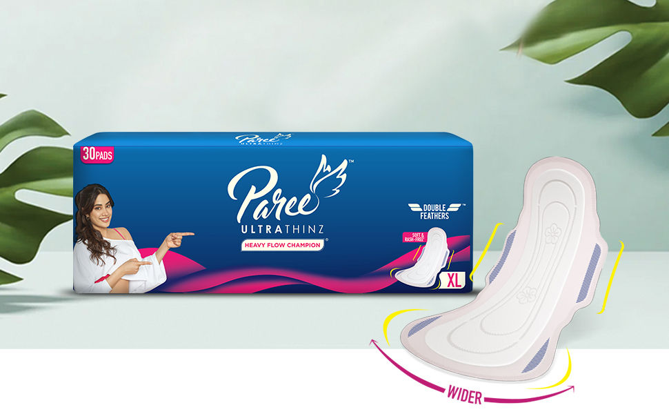 Buy Paree Ultra Thinz Soft & Rash Free Sanitary Pads For Heavy Flow 30 ...