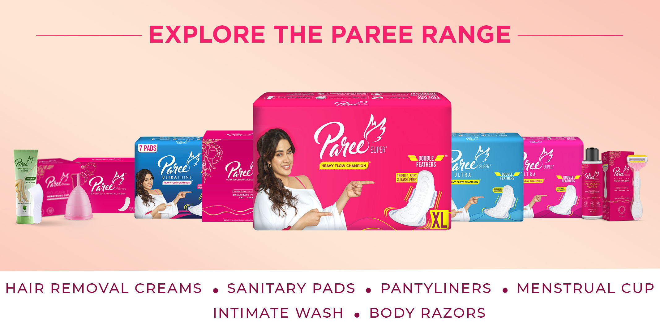 Paree Super Sanitary Pads with Double feather for Heavy Flow, XL | All ...
