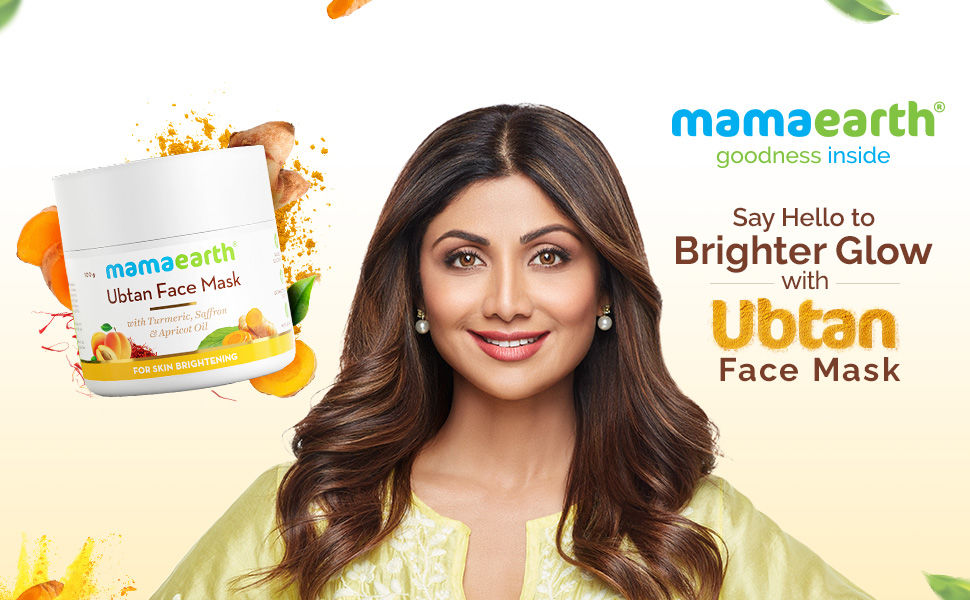 Buy Mamaearth Ubtan Face Pack Mask For Fairness, Tanning & Glowing Skin With Saffron, Turmeric ...