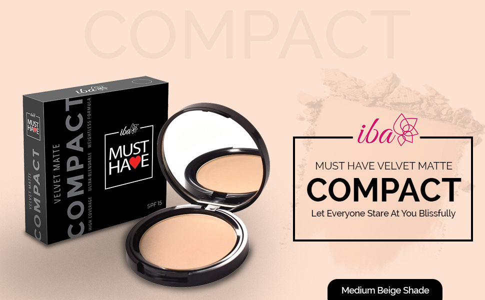 Iba Must Have Velvet Matte Compact -Medium Beige