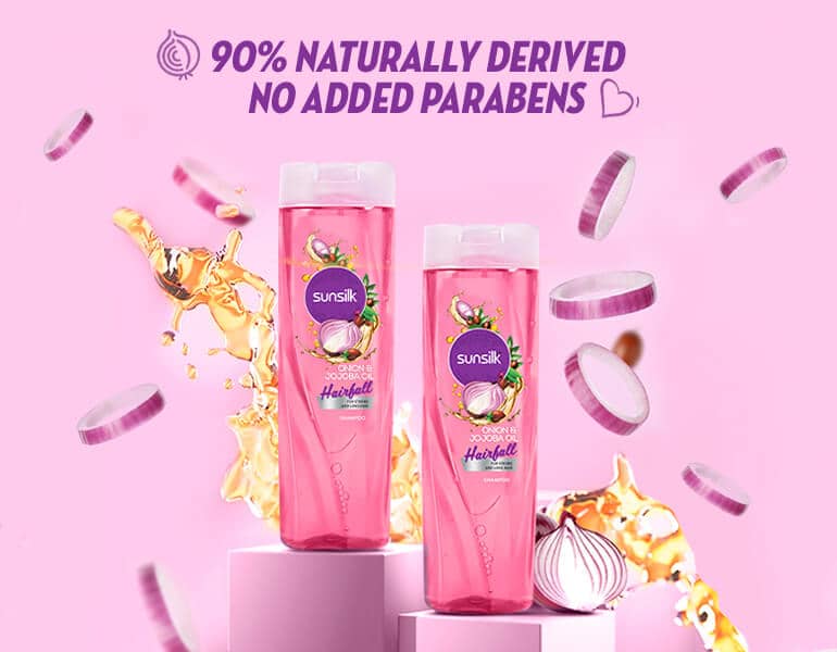 Sunsilk Hairfall Shampoo with Onion & Jojoba Oil, 195 ml