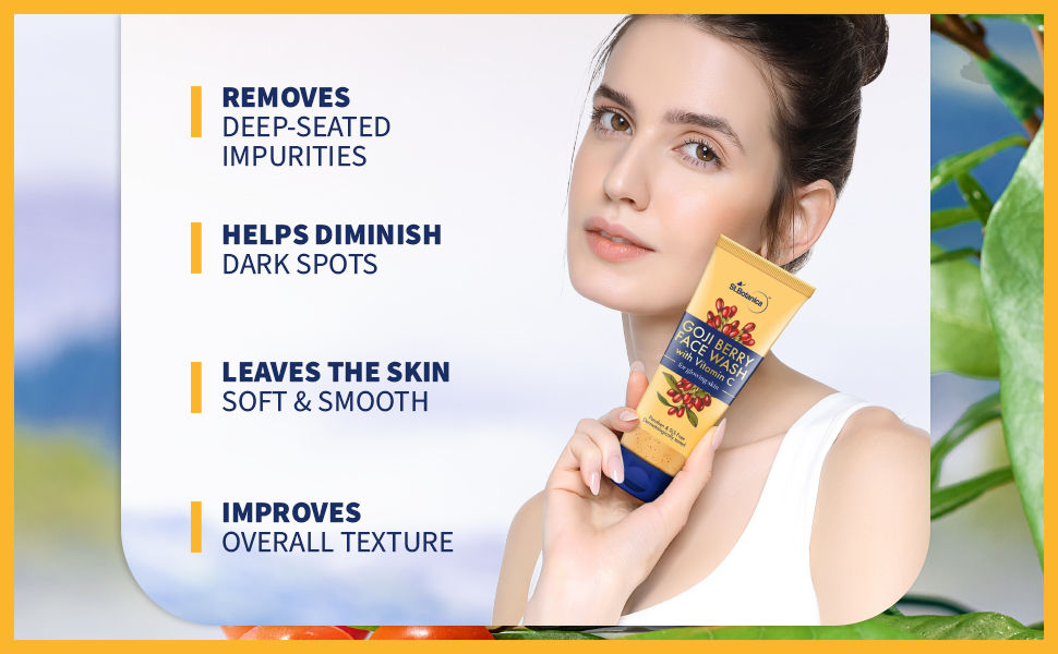 St.Botanica Goji Berry Face Wash, 100ml with Goji Berry, Vitamin C ...