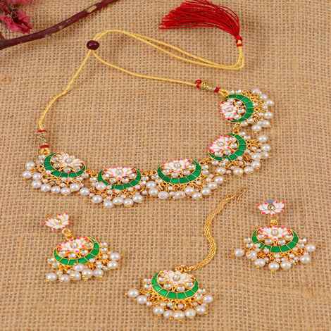 Crunchy Fashion Traditional Ethnic Beautiful Moon Design Chandbali ...