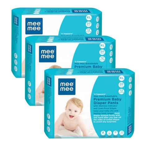 Mee Mee Breathable Premium Baby Diaper Pants with Wetness Indicator and ...