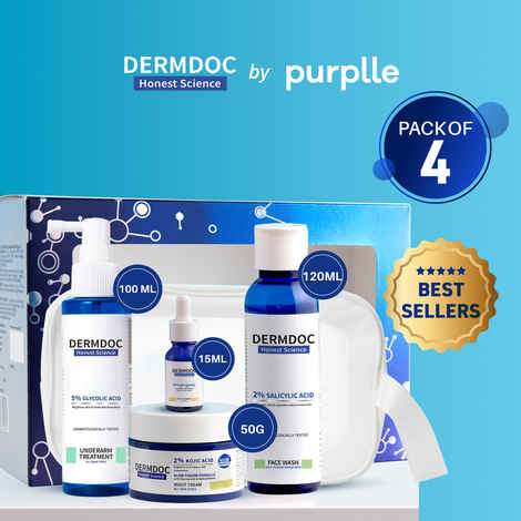 DERMDOC Signature Skincare Kit | Niacinamide Serum | Glycolic Acid ...