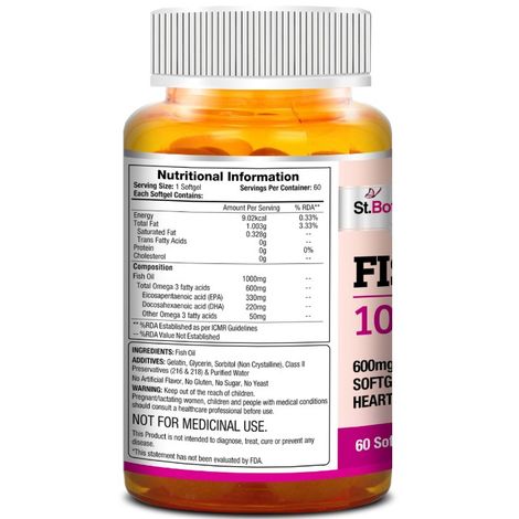 Buy St.Botanica Fish Oil 1000 - 60 Softgels Online | Purplle