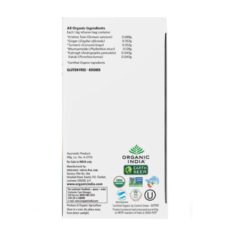 Organic India Tulsi Cleanse Tea 18 Tea Bags