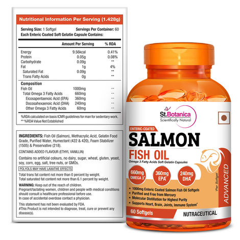 Buy St.Botanica Enteric-Coated Salmon Fish Oil Omega 3 - 60 Softgels ...