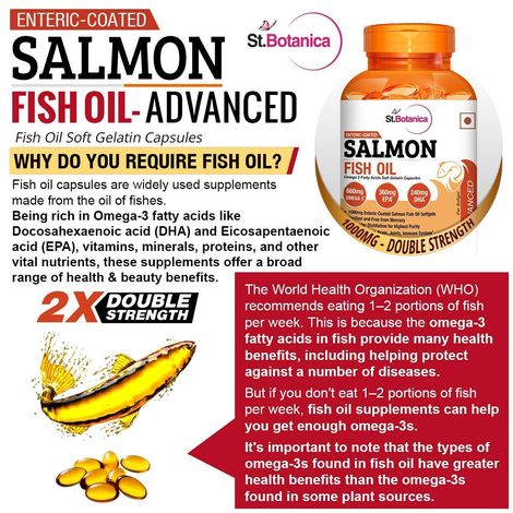 Buy St.Botanica Enteric-Coated Salmon Fish Oil Omega 3 - 60 Softgels ...