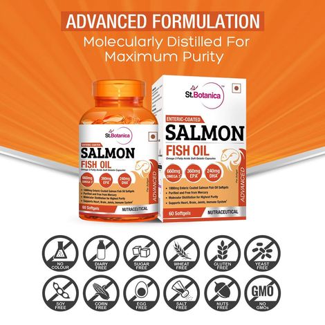 Buy St.Botanica Enteric-Coated Salmon Fish Oil Omega 3 - 60 Softgels ...