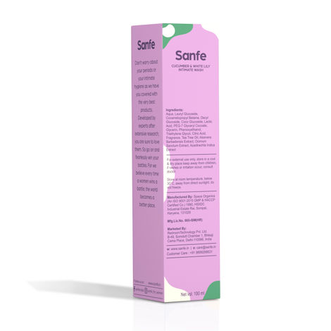 Sanfe Intimate Hygiene Duo - 3 in 1 Cucumber Intimate Wash (100 ml) and ...