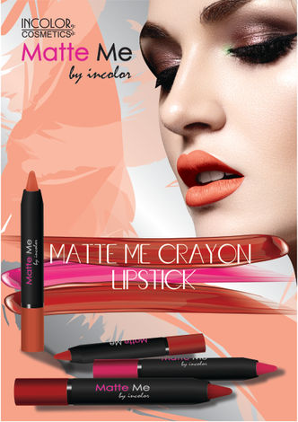 Buy Incolor Matte Me Crayon Lipstick 01 Kitty Party 2.3 Gms Online ...