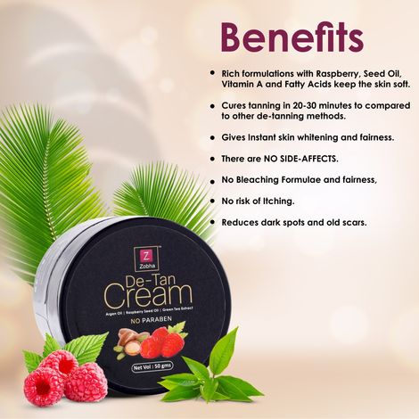 Zobha De-Tan Cream For Men and Women - Tan Removal and Even Skin Tone ...