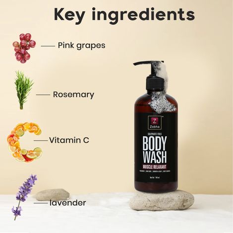 Zobha Muscle Relaxant Shower Gel Micro Molecules & Body Wash For Women ...