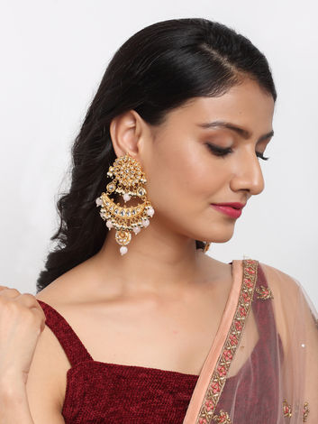 Ruby Raang Kundan Earrings - A380-22