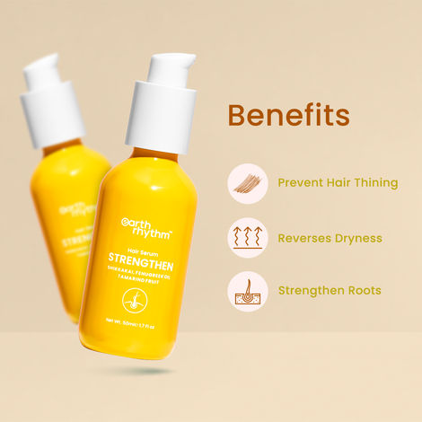 EARTH RHYTHM STRENGTHEN HAIR SERUM WITH FENUGREEK, TAMARIND FRUIT ...