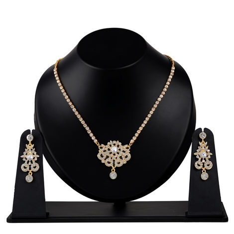 Estele Gold Plated Adorable Drop Jewellery Set with Austrian Crystals ...
