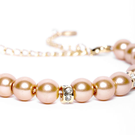 Estele Gold Plated Divine Pearl Bracelet for Women