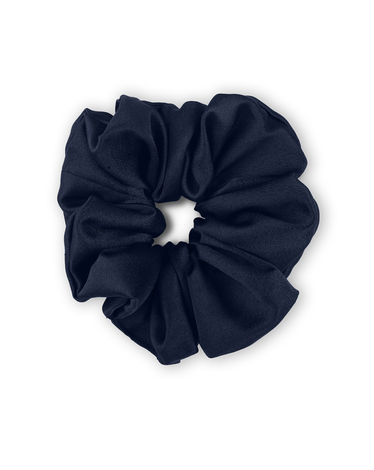 XL Satin Scrunchie in Navy Blue