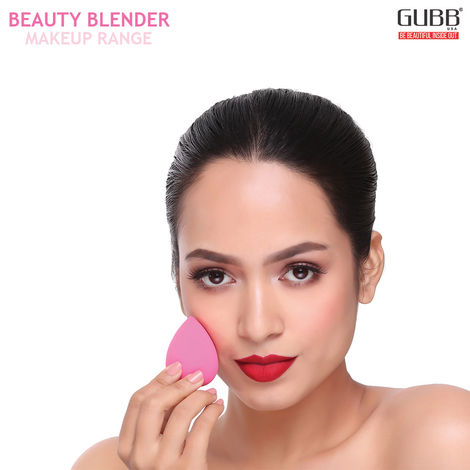 GUBB Quick Touch Up Combo (Dual Pocket Mirror & Beauty Blender Magenta)