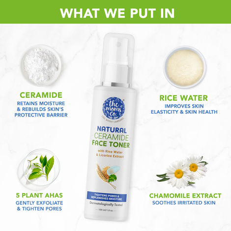 The Moms Co Natural Ceramide Face Toner for Women & Men | Replenishes ...