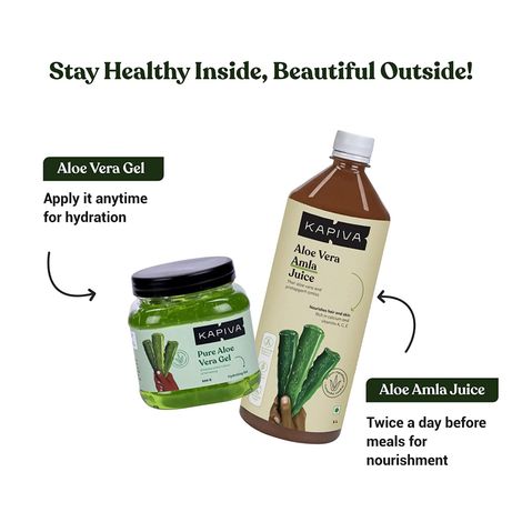 Kapiva Aloe and Amla Juice + Aloe Vera Gel | Ayurvedic Combo for ...