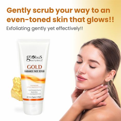 Globus Naturals Gold Radiance Anti Ageing & Brightening Face Scrub ...