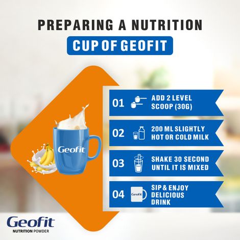 Geofit Geofit Nutrition Powder for Men & Women, Banana Flavoured 250g ...