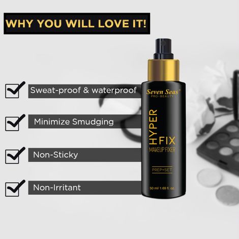 Seven Seas Hyper Fix Makeup Fixer Prep+Set After Makeup Spray