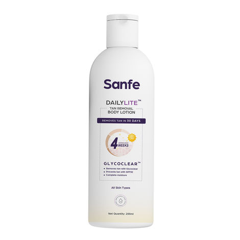 Sanfe DailyLite Body Lotion | Glycopeel Technology & SPF 30 | Removes ...