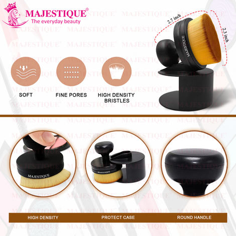 Majestique Flat Round Shaped, Professional Foundation Blender Brush FC4 ...