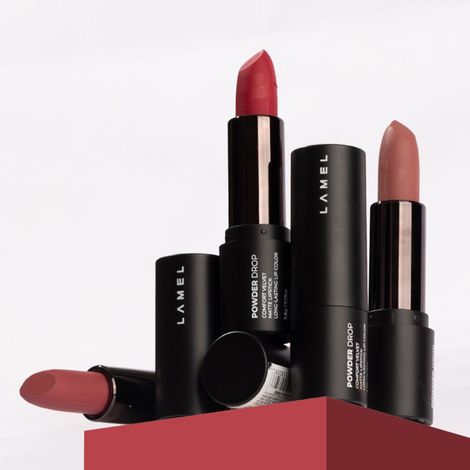 LAMEL Powder Drop Matte Lipstick 401 Cold Beige 3.8gm