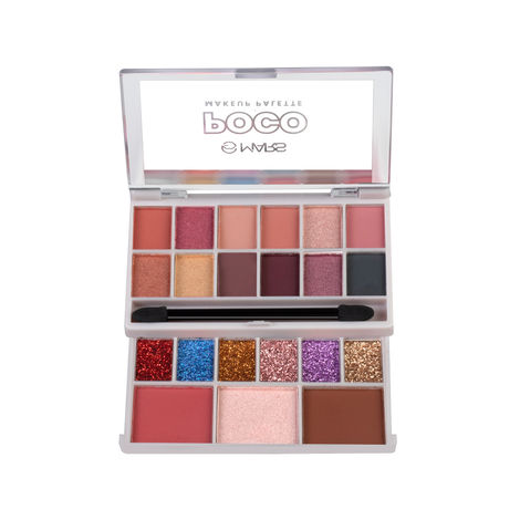 MARS Poco Makeup Palette with Eyeshadow, Compact, Highlighter and Blush ...