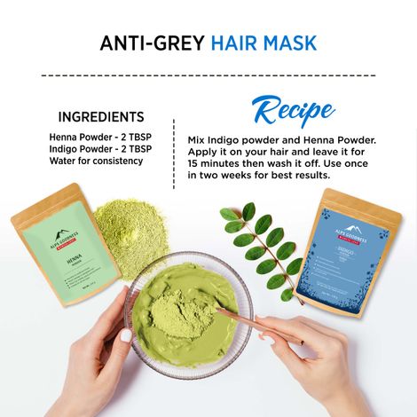 Alps Goodness Natural Hair Color Combo | With Henna and Indigo