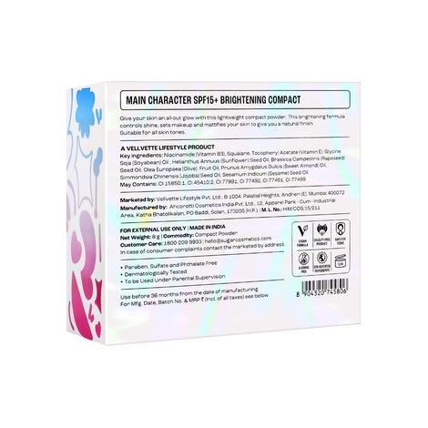 SUGAR Play Main Character SPF15+ Brightening Compact 8 gm